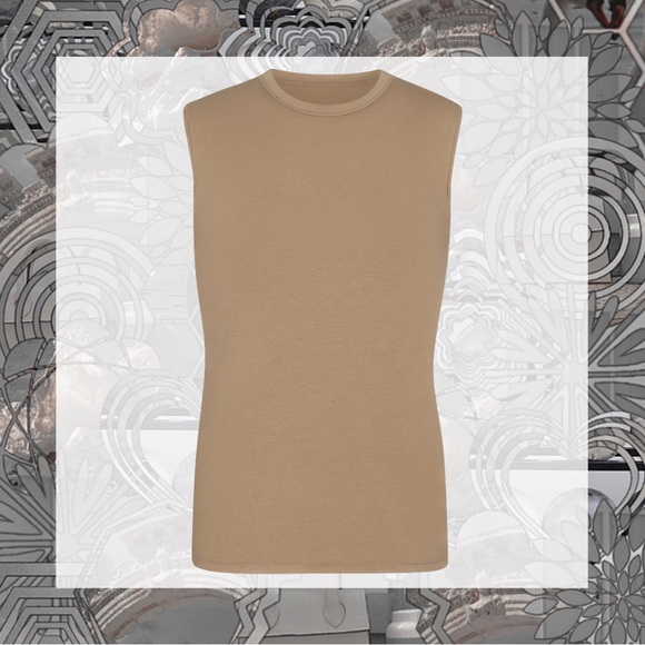 SKIMS | Shirts | Skims Boyfriend Muscle Tank In Desert Size Xs Nwt ...